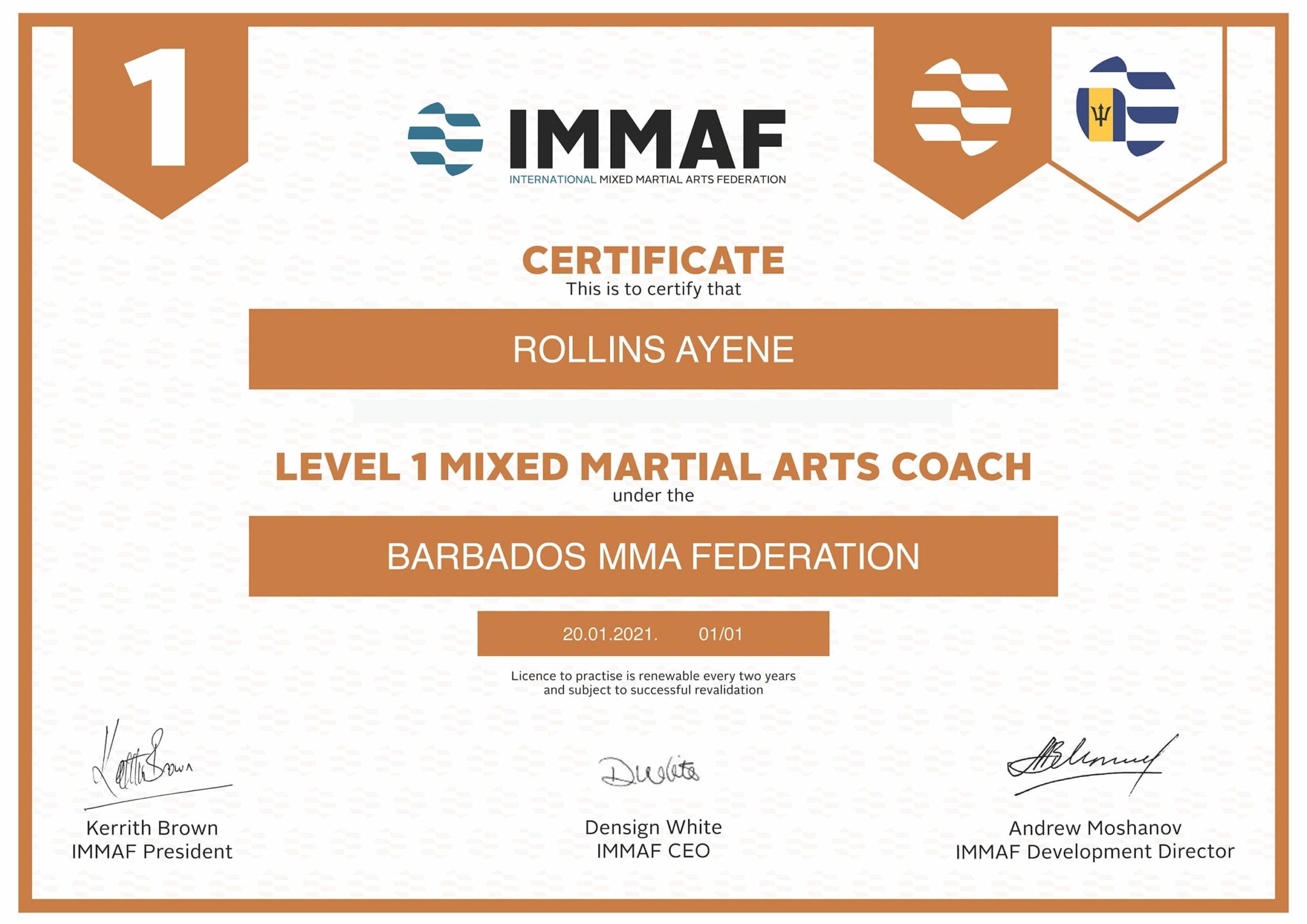 IMMAF | Spotlight on MMA in Barbados during the pandemic
